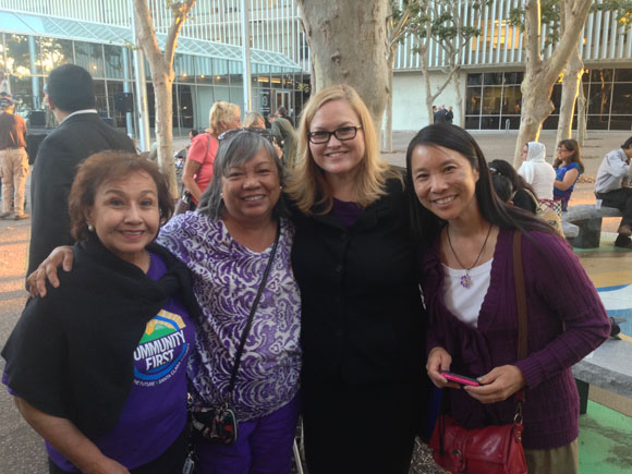 Members celebrate with Supervisor – SEIU Local 521